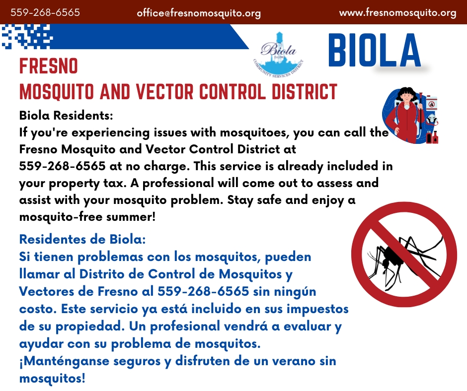 Mosquito and Vector Control - Biola Community Services District